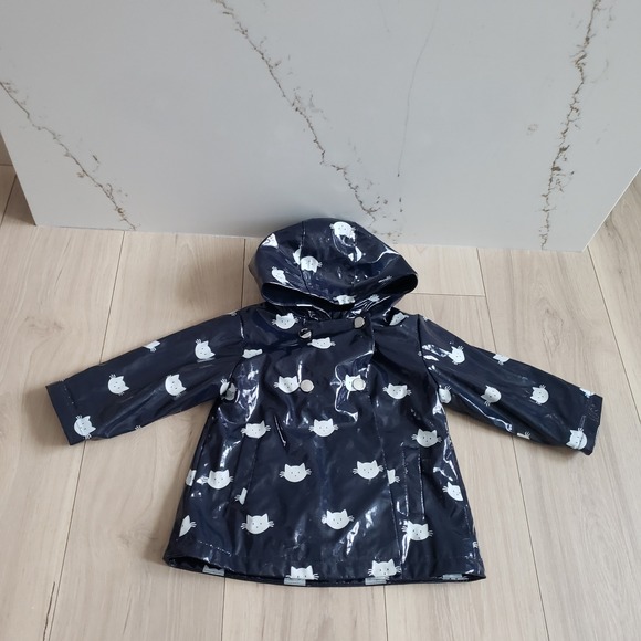 Jacadi Paris | Jackets & Coats | Jacadi Paris Raincoat Girls 24m Navy ...